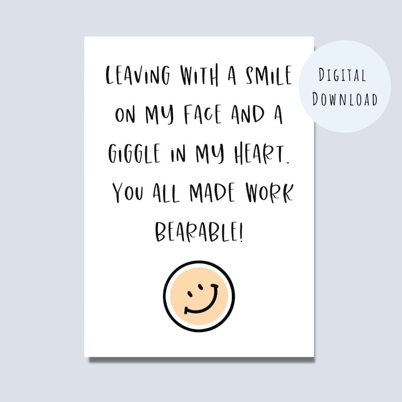 Printable Coworker Leaving Card Funny Goodbye Card Quit - Etsy