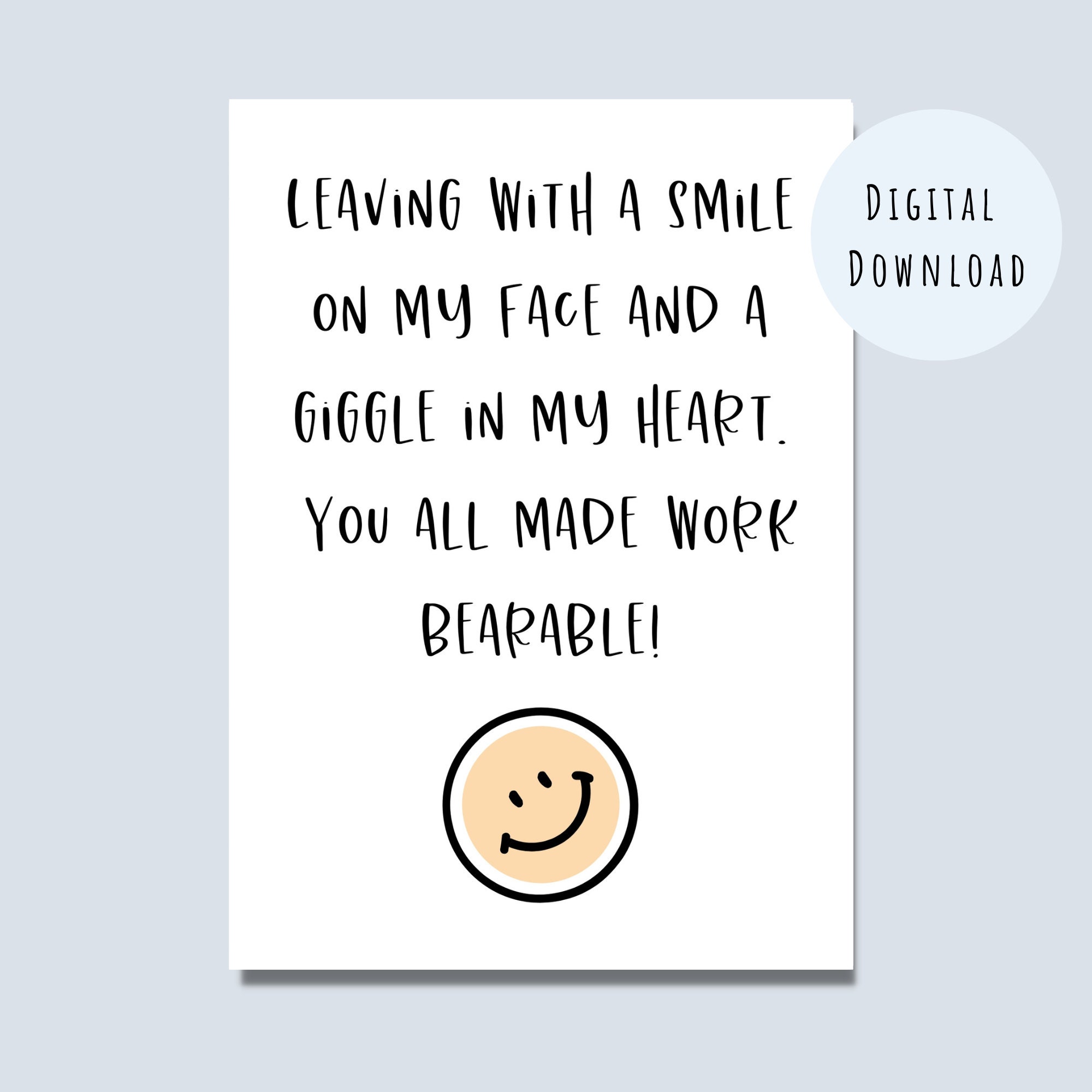 Printable Coworker Leaving Card Funny Goodbye Card Quit Job Card Funny ...