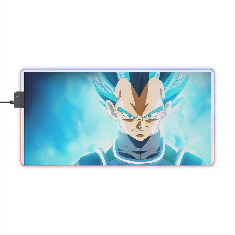 Vegeta Dragon Ball Super Blue MAUSE PAD With LED Ligts - Etsy