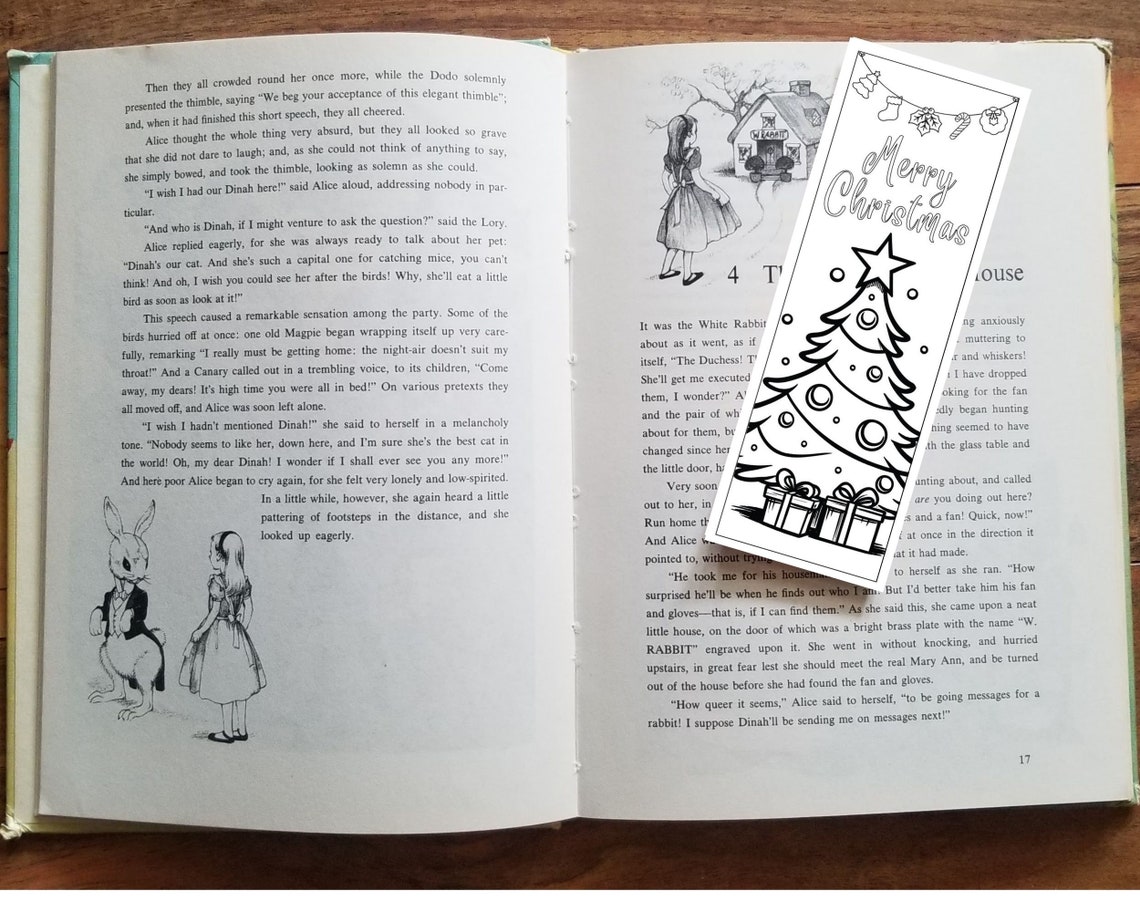 Printable Color Your Own Bookmarks, Christmas Bookmarks, Instant ...