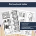 Color Your Own Bookmarks, Printable Bookmarks, Digital Download ...