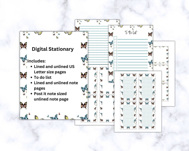 Printable Stationary, Printable Writing Paper, Butterfly Letter Paper ...