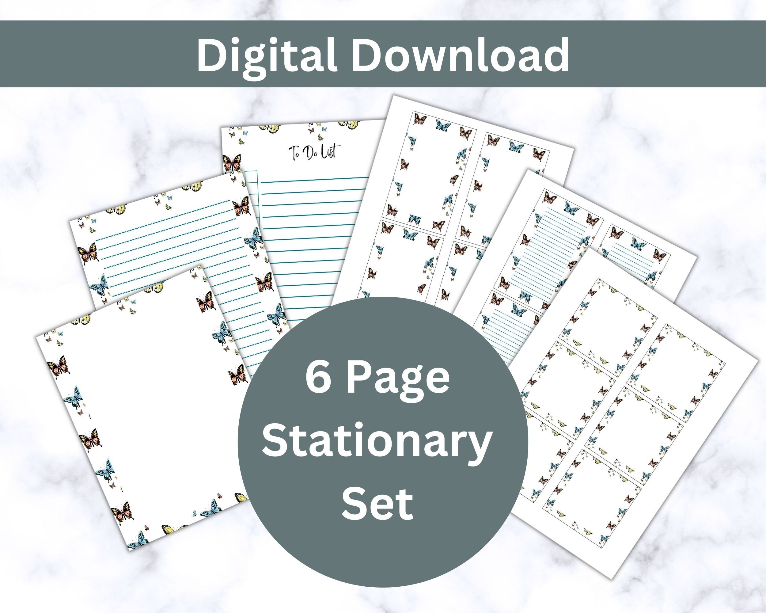 Printable Stationary, Printable Writing Paper, Butterfly Letter Paper ...