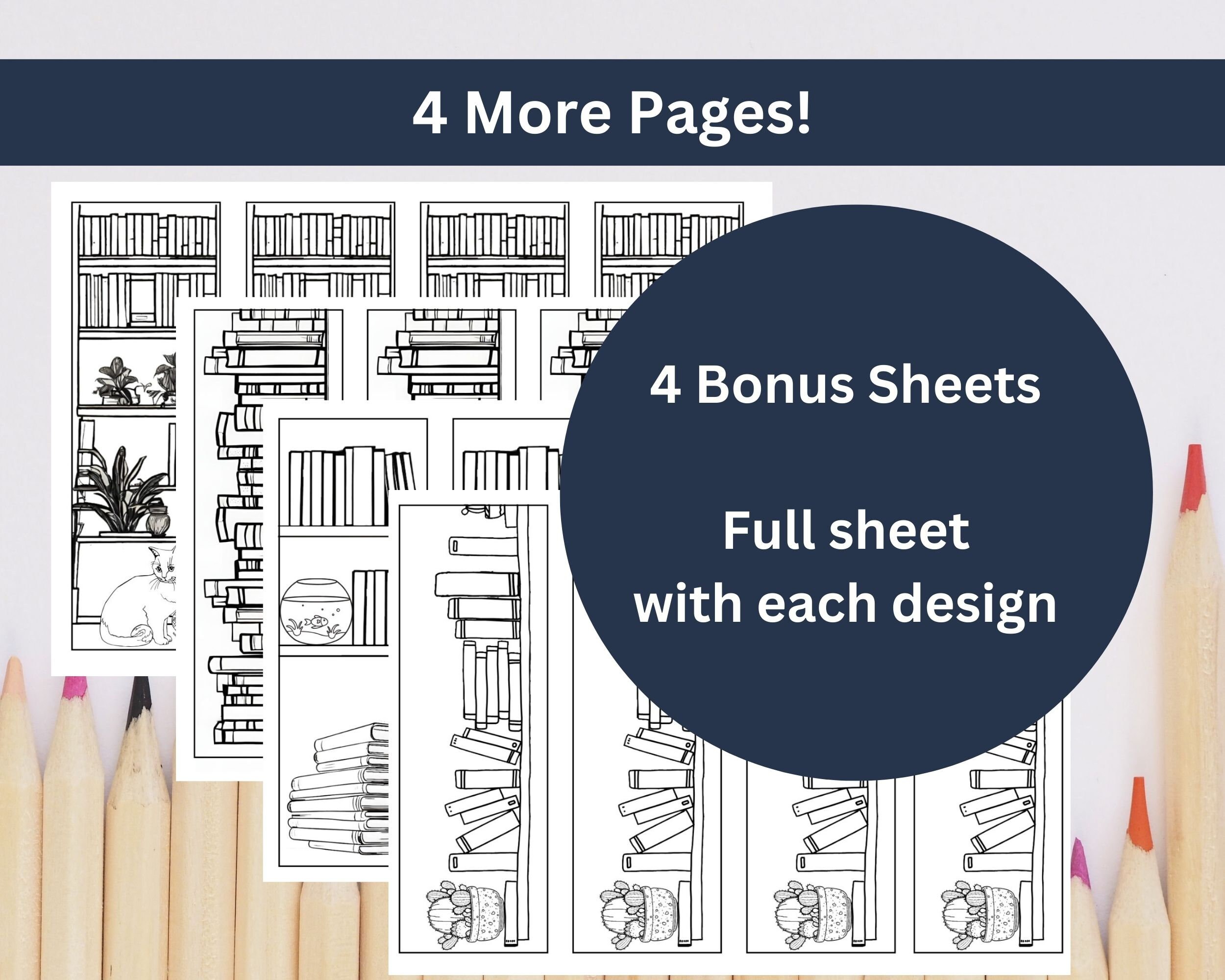 Color Your Own Bookmarks, Printable Bookmarks, Digital Download ...