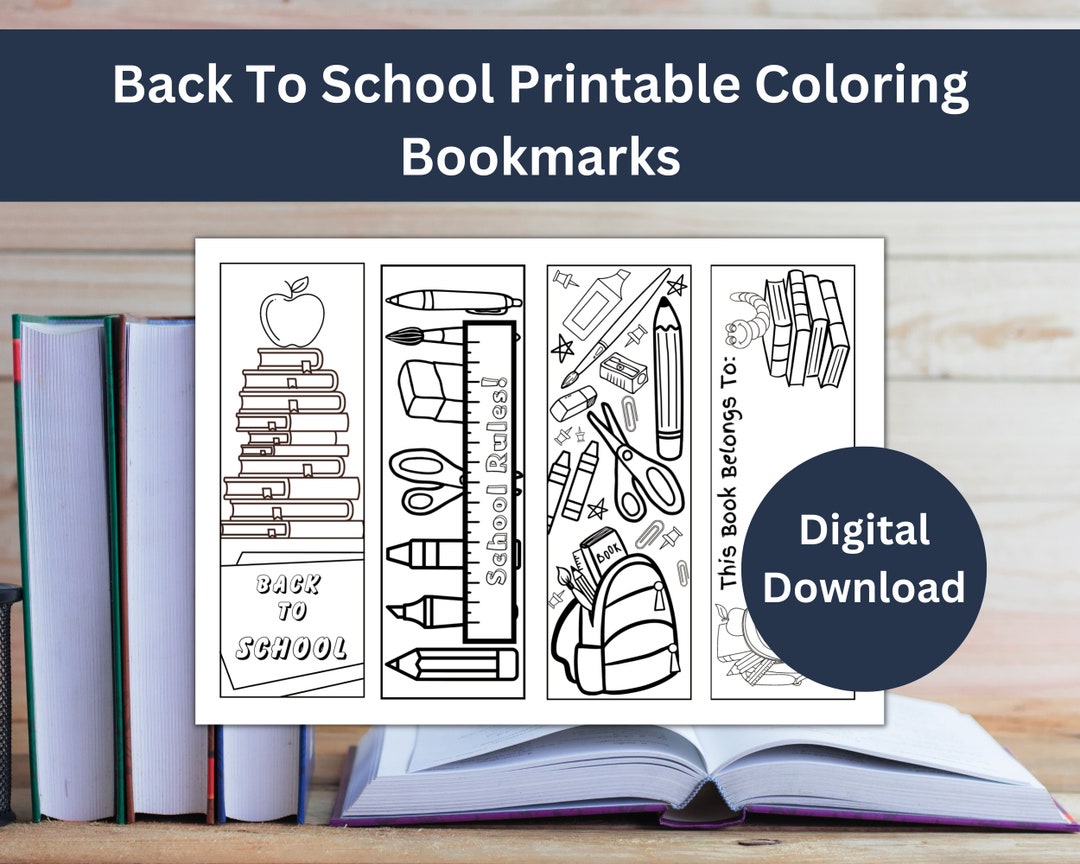 Coloring Bookmarks,back to School, Bookmarks, Color Your Own, Coloring ...