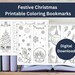 Printable Color Your Own Bookmarks, Christmas Bookmarks, Instant ...