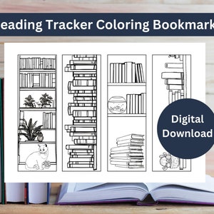 Color Your Own Bookmarks, Printable Bookmarks, Digital Download ...