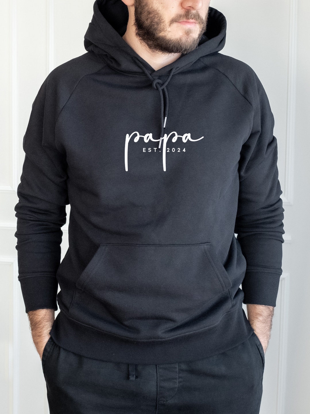 Personalised papa Hoodie, Custom Dad Sweater W/t Birth Dates, Gift for ...