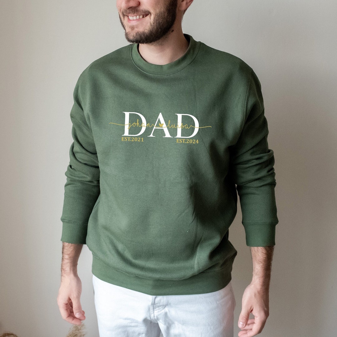 Dad Sweatshirt, Personalized Gift for Dad, Sweatshirt With Names and ...