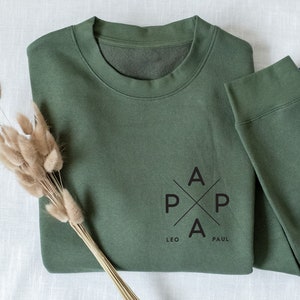 Personalized PAPA Sweatshirt, Gift for Best Dad, Father's Day Gift, Dad ...
