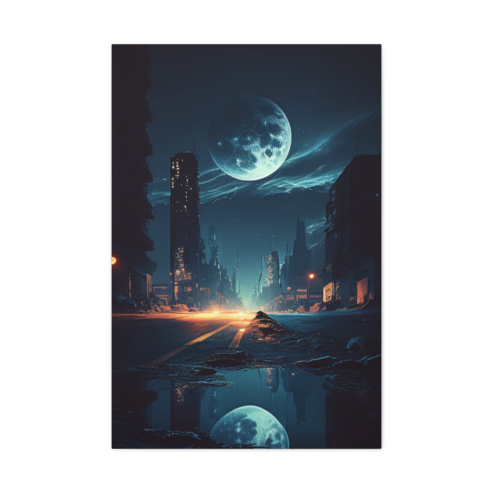 Quiet Slums | Canvas or Poster Print | Abstract Wall Art | Cityscape - Etsy
