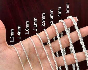 Rope Chain 14K Gold Plated Over 925 Sterling Silver Gold Plated ALL ...