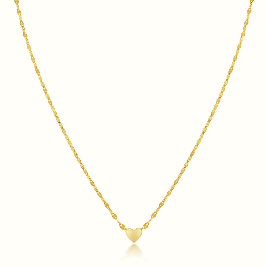 The ALLISON Necklace - Heart Necklace | Gold Plated Over 925 Sterling ...
