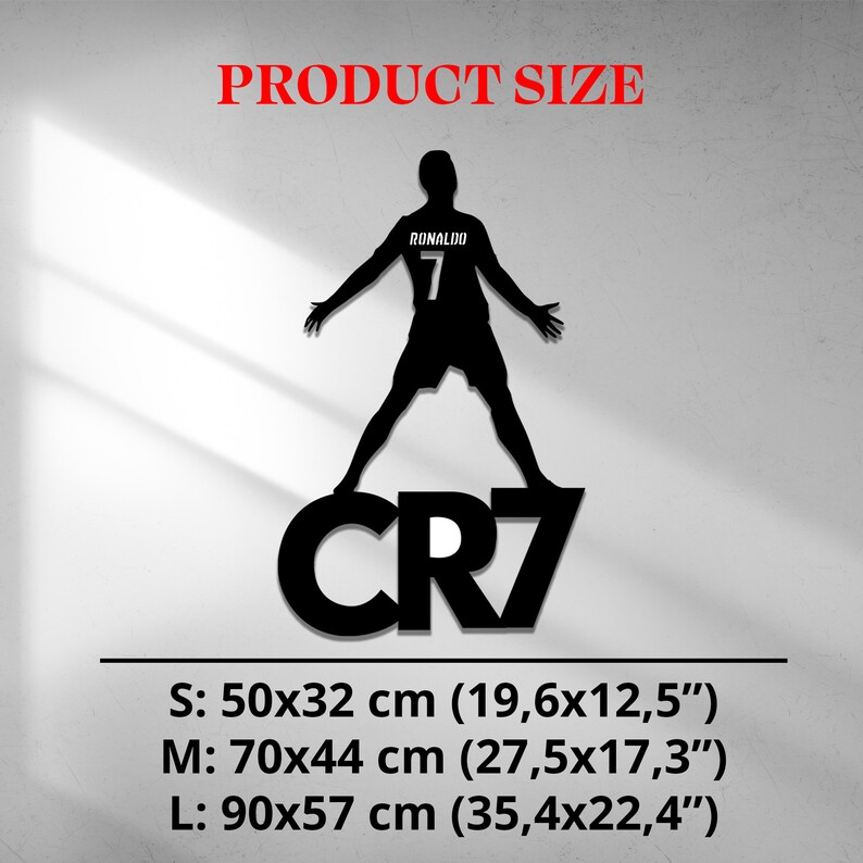 Illuminated Ronaldo CR7 Themed Painting, Gift for Valentine, Aesthetic ...