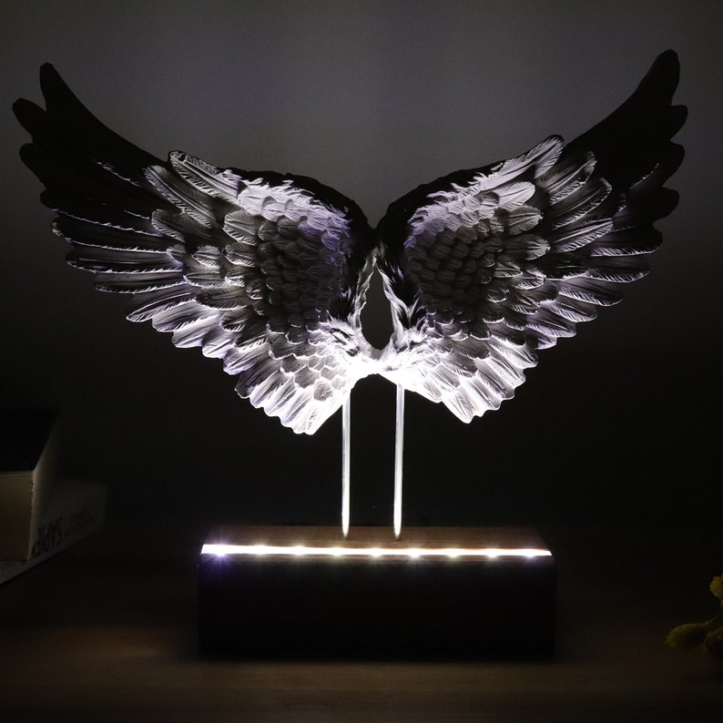 Customizable Wings Night Light, Tabletop Lamp, Handmade Angel Wings ...