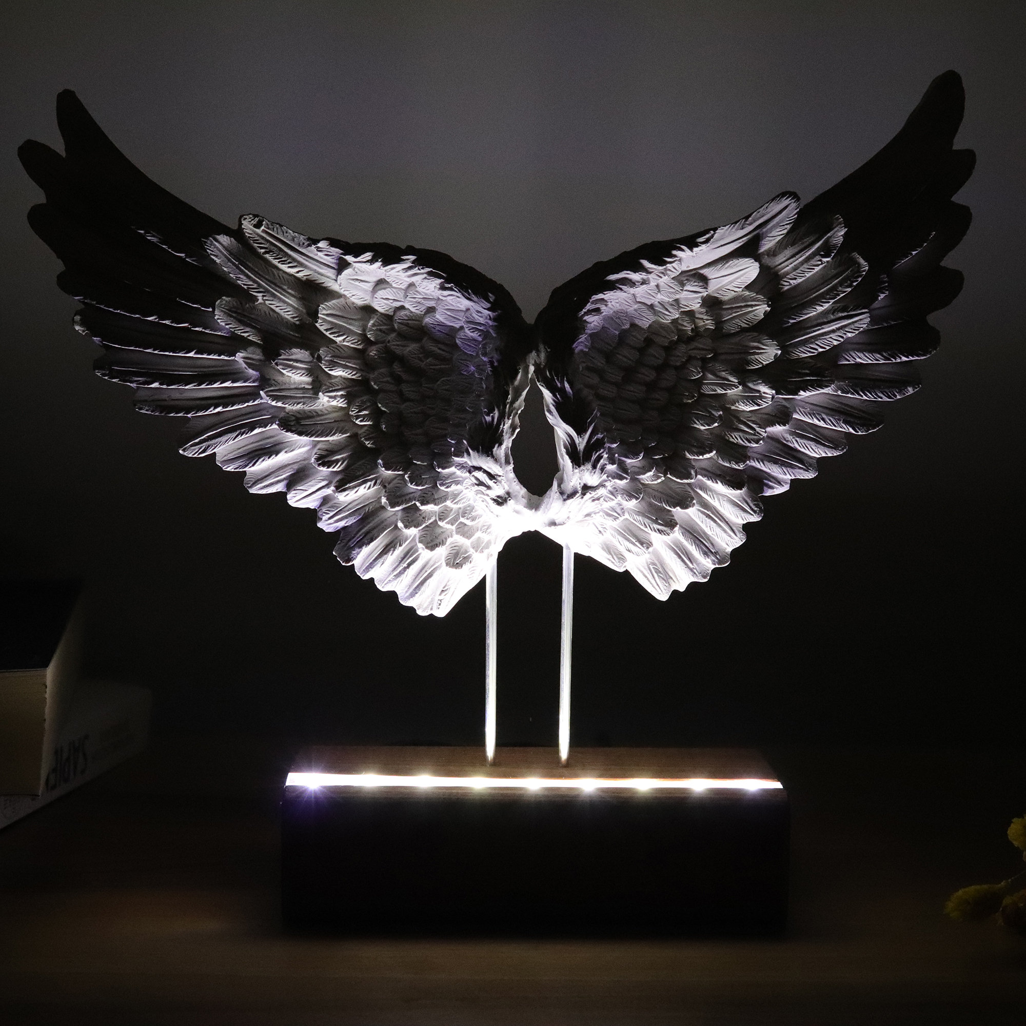Customizable Wings Night Light, Tabletop Lamp, Handmade Angel Wings ...