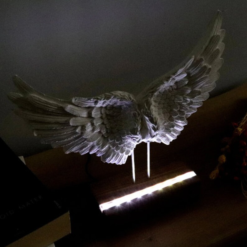Customizable Wings Night Light, Tabletop Lamp, Handmade Angel Wings ...