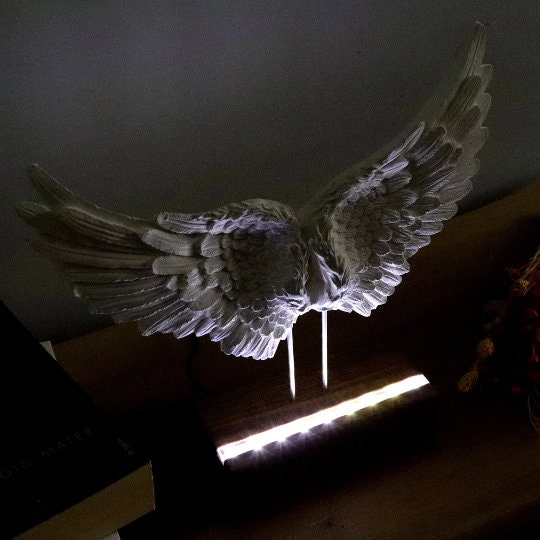 Customizable Wings Night Light, Tabletop Lamp, Handmade Angel Wings ...