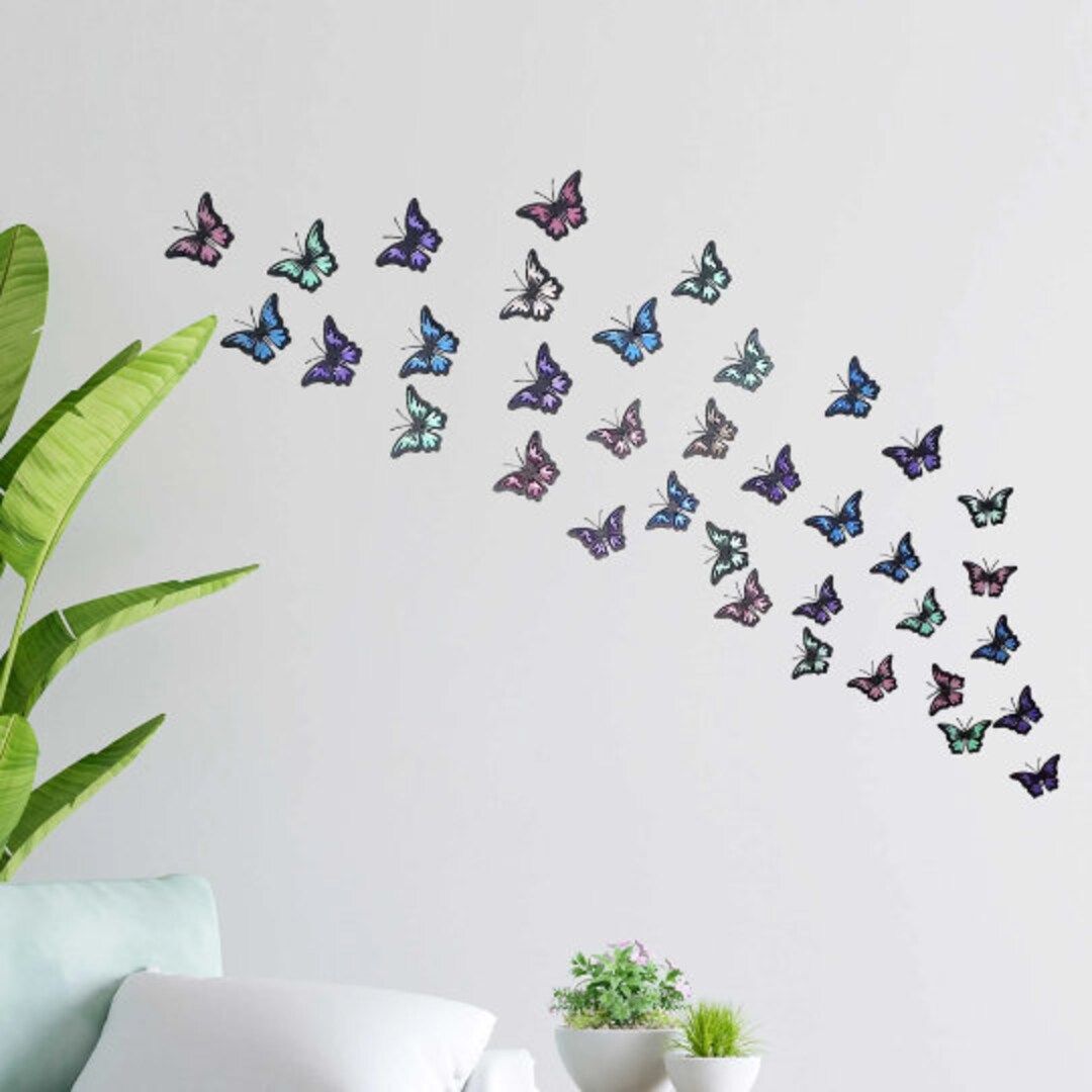Butterflies Comes to Your Home, Butterfly-shaped 3D Wall Decor, Easy ...