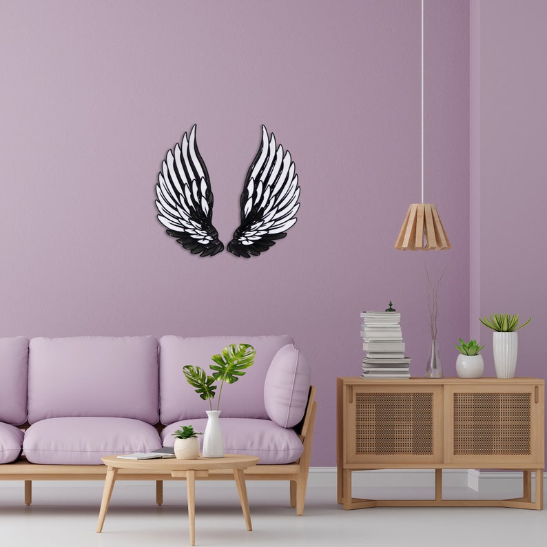 Epoxy Wings Wall Art With LED Lights, Wings Lighting Art,custom Winged ...