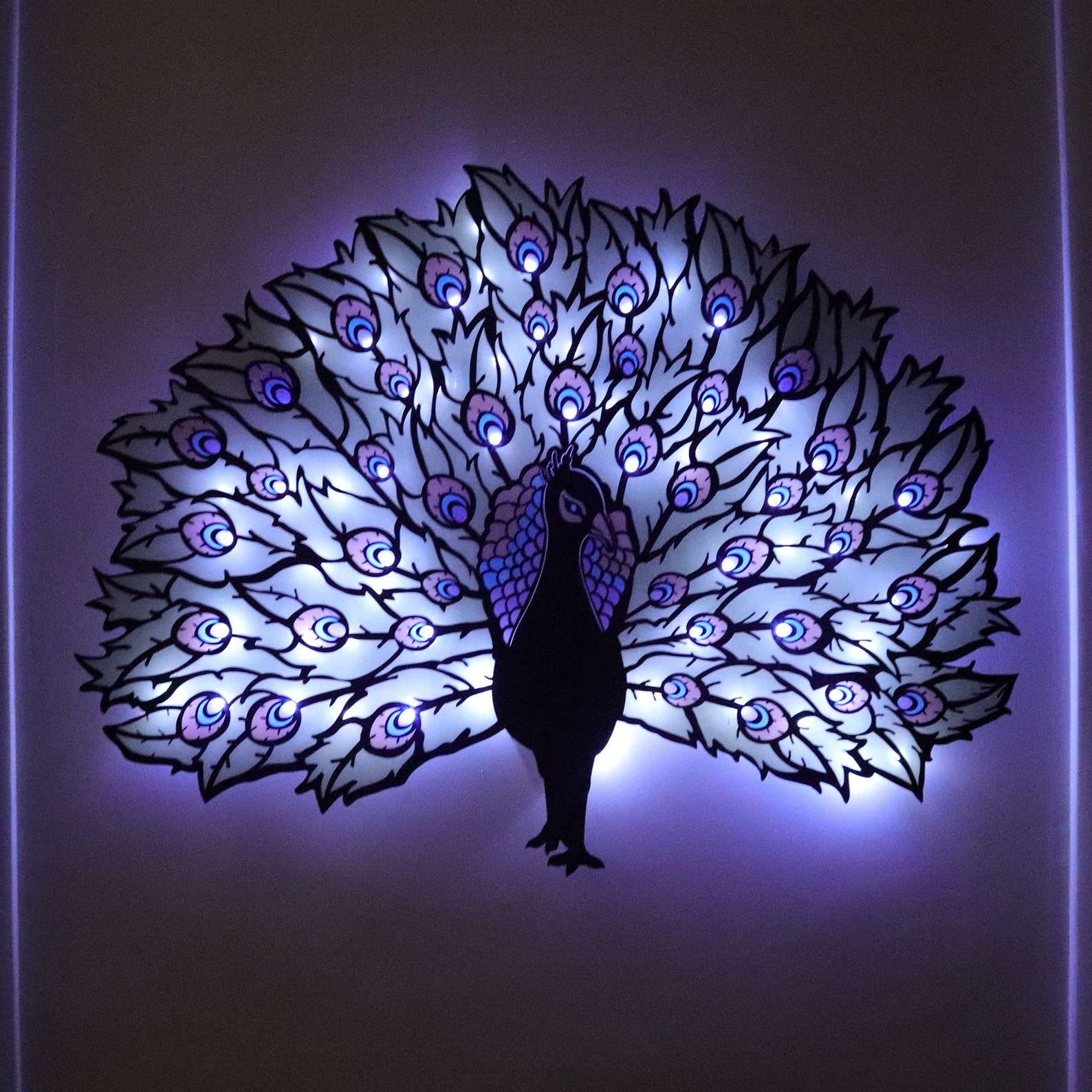 Peacock Night Light, Esthetic Wall Decor,natural Comforts,unique Art ...