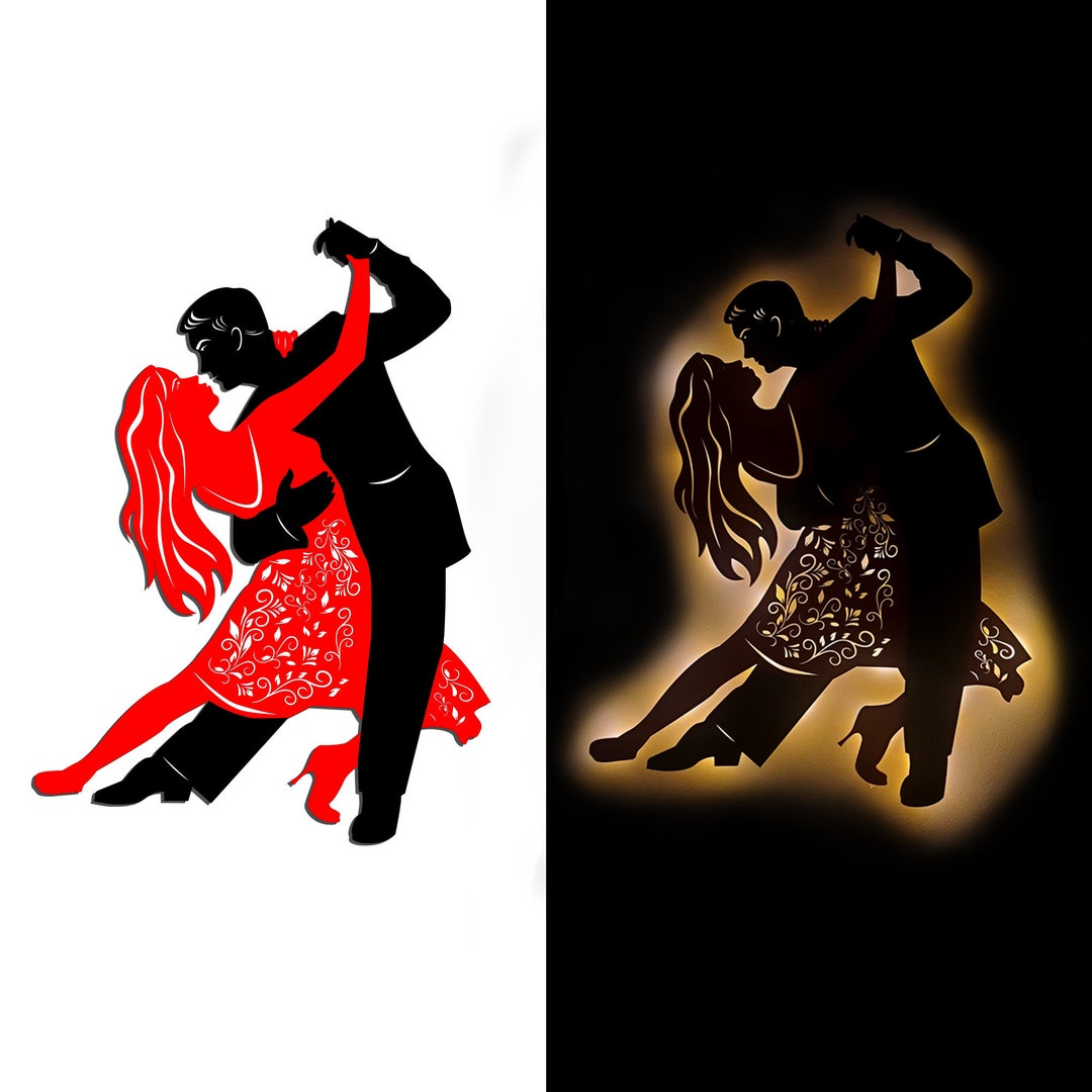 Lighted Personalizable Dancing Couple Theme Painting, Tango Lovers ...