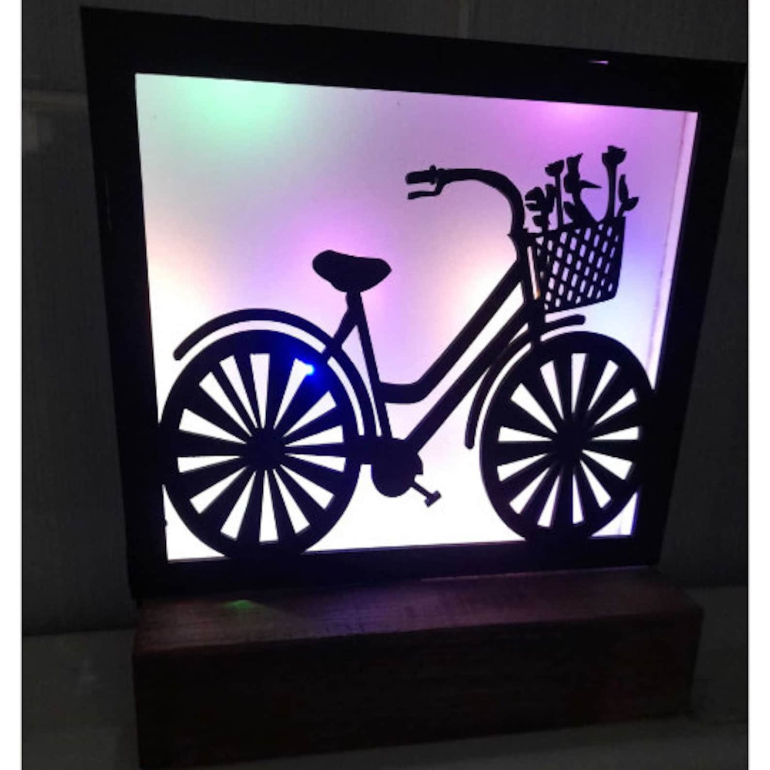 Single Laser Cut Wooden Night Light, Geometric Cat Pattern Lamp, Wooden ...