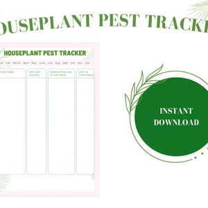 Houseplant Pest Tracker Template Printable for Houseplants Beginners ...