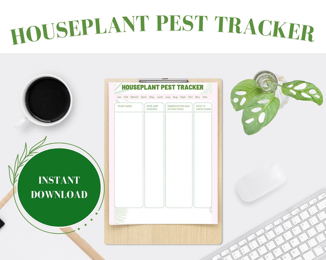 Houseplant Pest Tracker Template Printable for Houseplants - Etsy