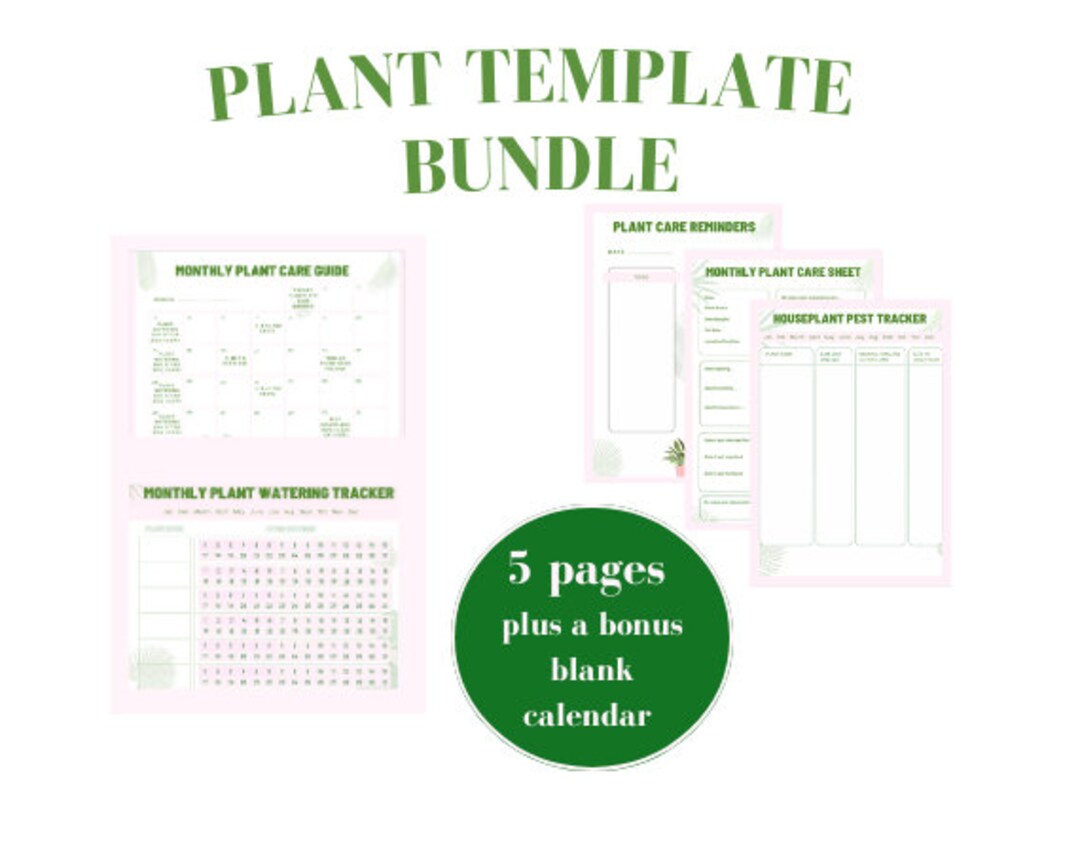 Houseplant Templates Digital Download Plant Care Planner for Beginner ...
