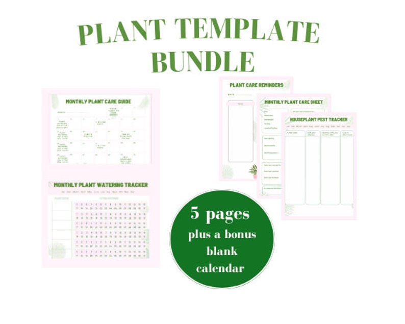Houseplant Templates Digital Download Plant Care Planner for Beginner ...