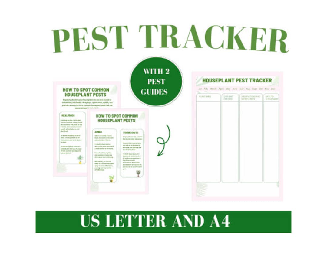 Houseplant Pest Tracker Template Printable for Houseplants Beginners ...
