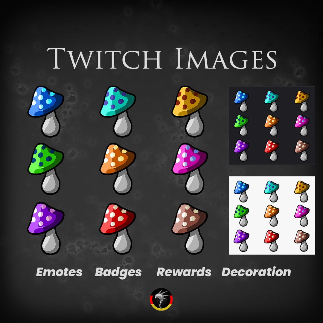 Mushroom Images (B) | for Twitch Discord | as Badges Emotes Decoration ...