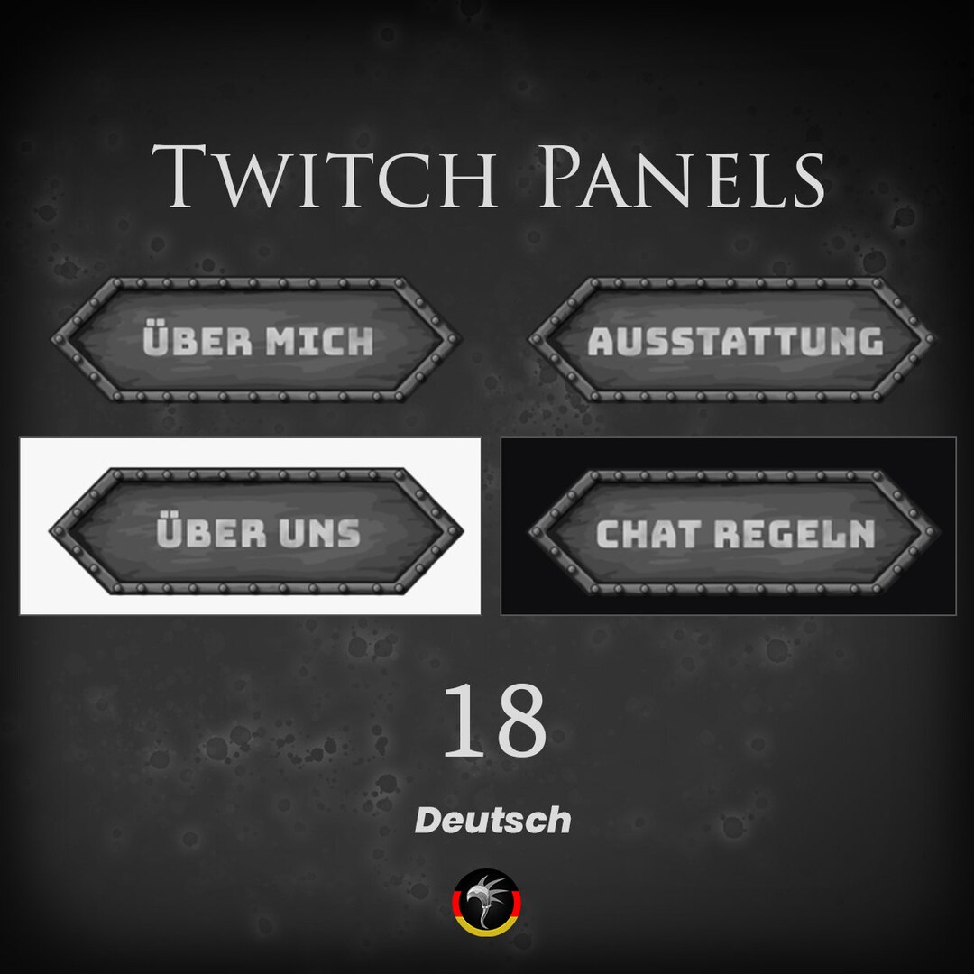 Metal Sign Twitch Panels | Deutsch German | for Streamer - Etsy