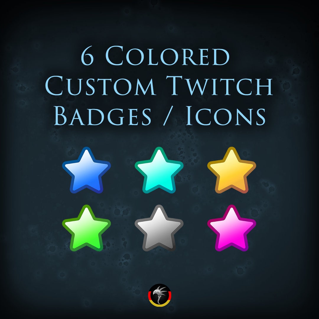 6 Colored Custom Twitch Badges / Icons - Etsy