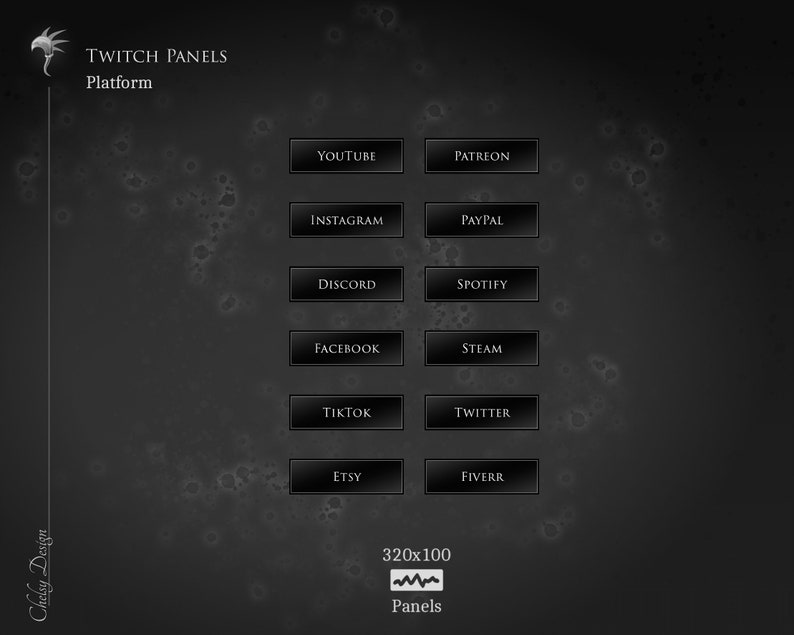 Simple Black Twitch Panels | English Deutsch German Platform | for ...