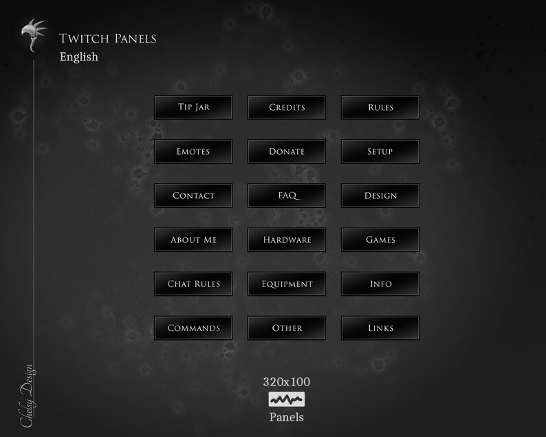 Simple Black Twitch Panels | English Deutsch German Platform | for ...
