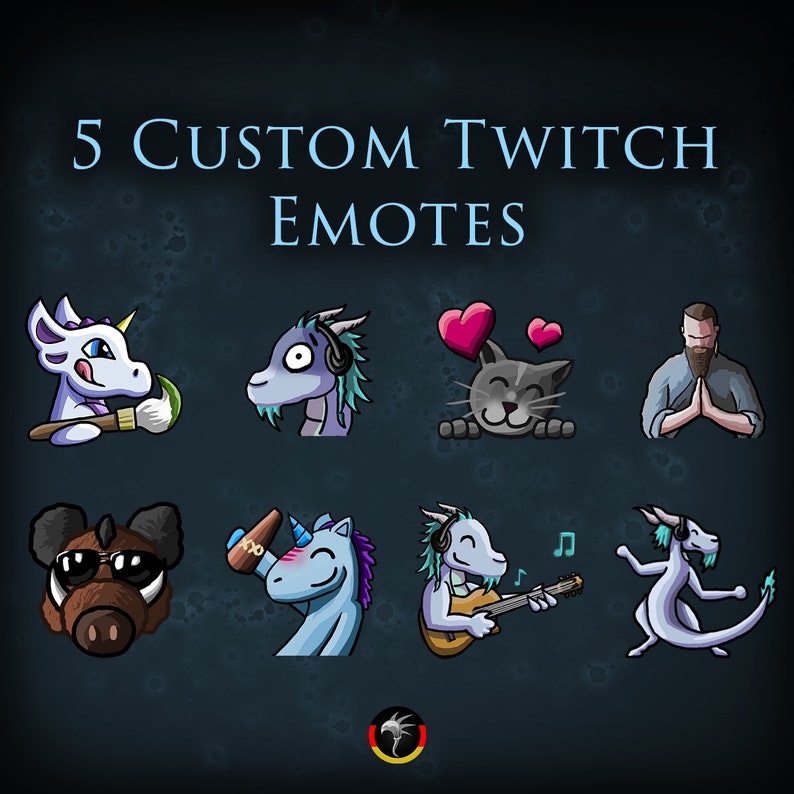 5 Custom Twitch Emotes - Etsy