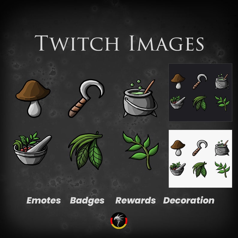 Alchemy Druid Item Images | for Twitch Discord | as Badges Emotes ...