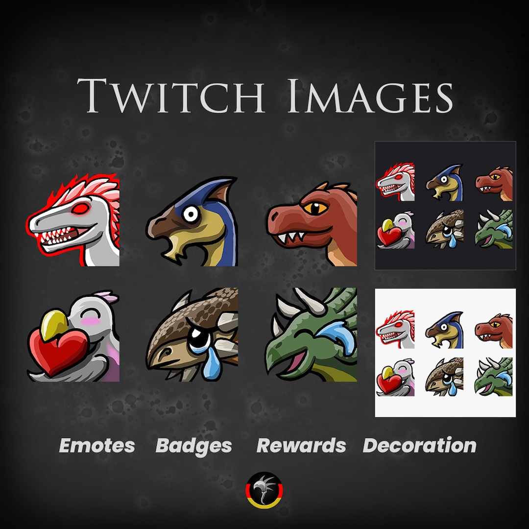 ARK ASA Dino Emotes | for Twitch Discord | as Badges Emotes Decoration ...