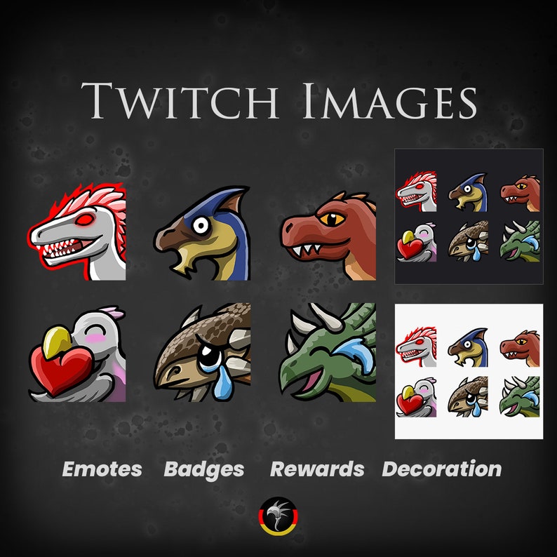 ARK ASA Dino Emotes | for Twitch Discord | as Badges Emotes Decoration ...