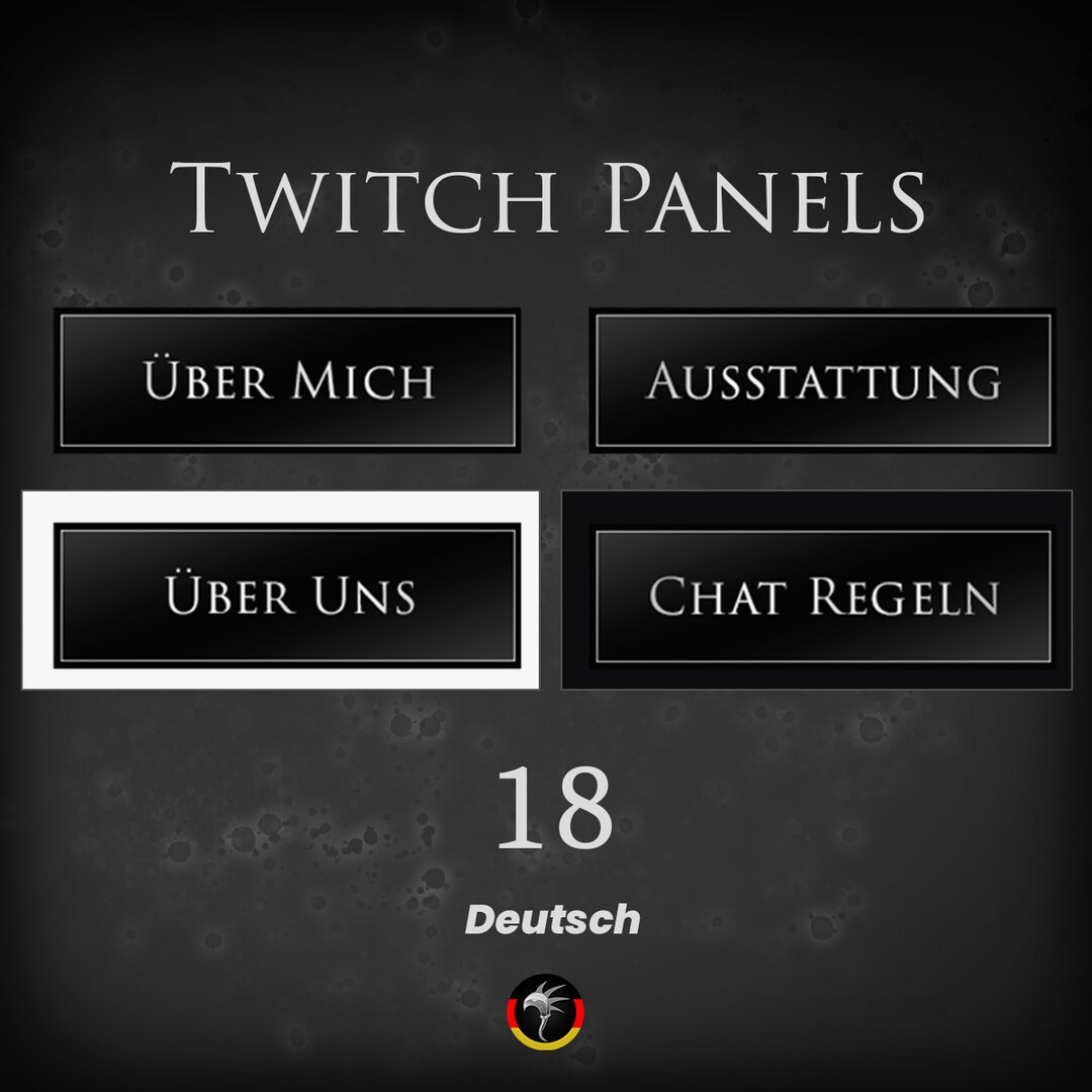 Simple Black Twitch Panels | Deutsch German | for Streamer - Etsy