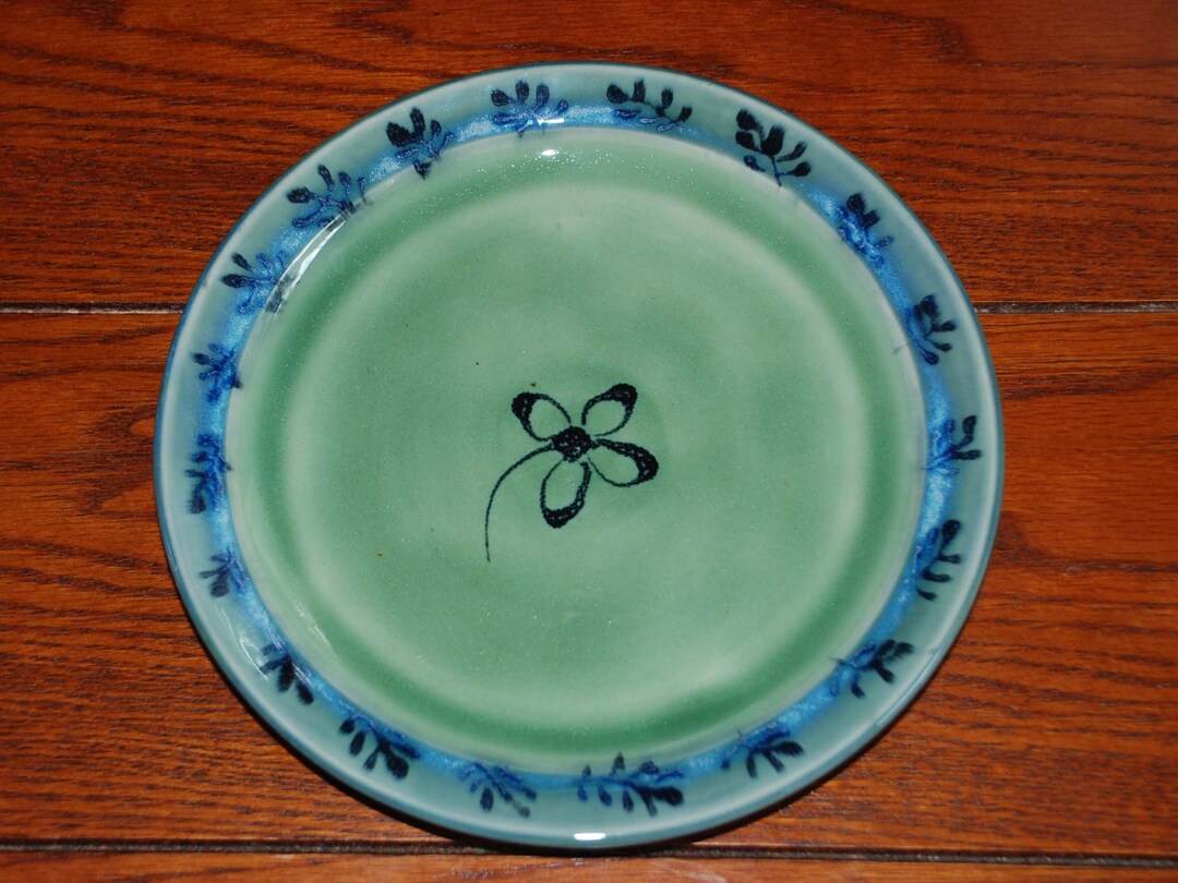 Handmade Green-blue Plates Ceramic Dessert Plates Food Safe - Etsy