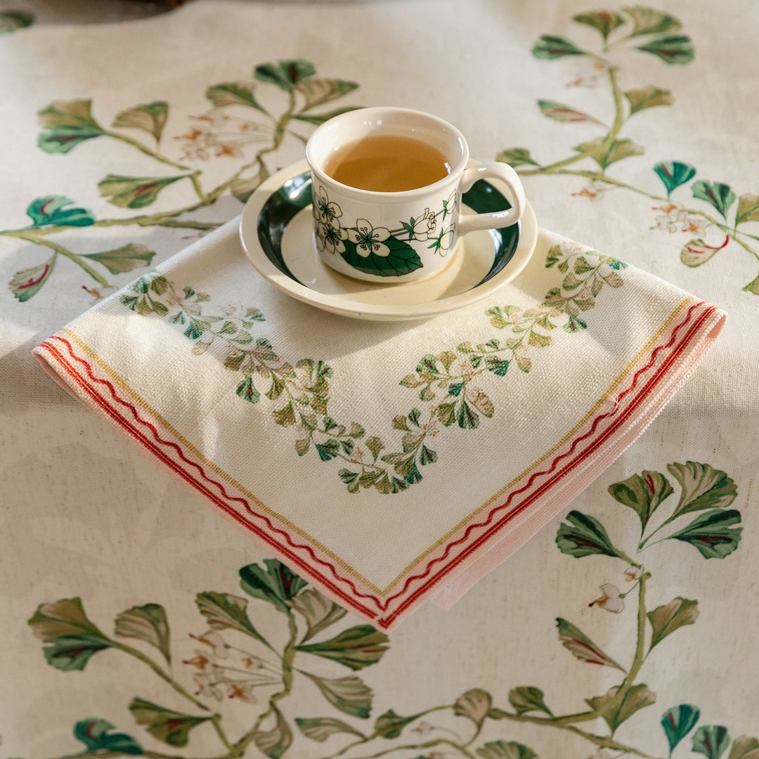 Ginkgo Pattern Napkins Table Placemats Cloth Custom Napkins ...