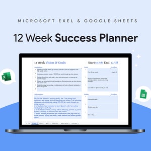 Ultimate 12 Week Success Planner Goal Setting Sheet Goal Planner Google ...