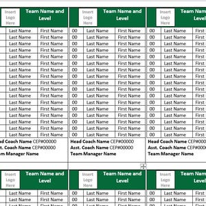 Sports Scoresheet Roster Label Word Template - With Color Banner and ...