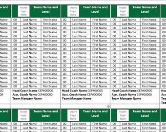 Sports Scoresheet Roster Label Word Template - With Light Orange Color ...