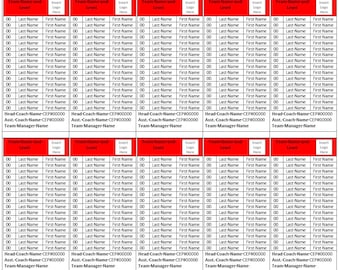 Sports Scoresheet Roster Label Word Template - With Light Orange Color ...