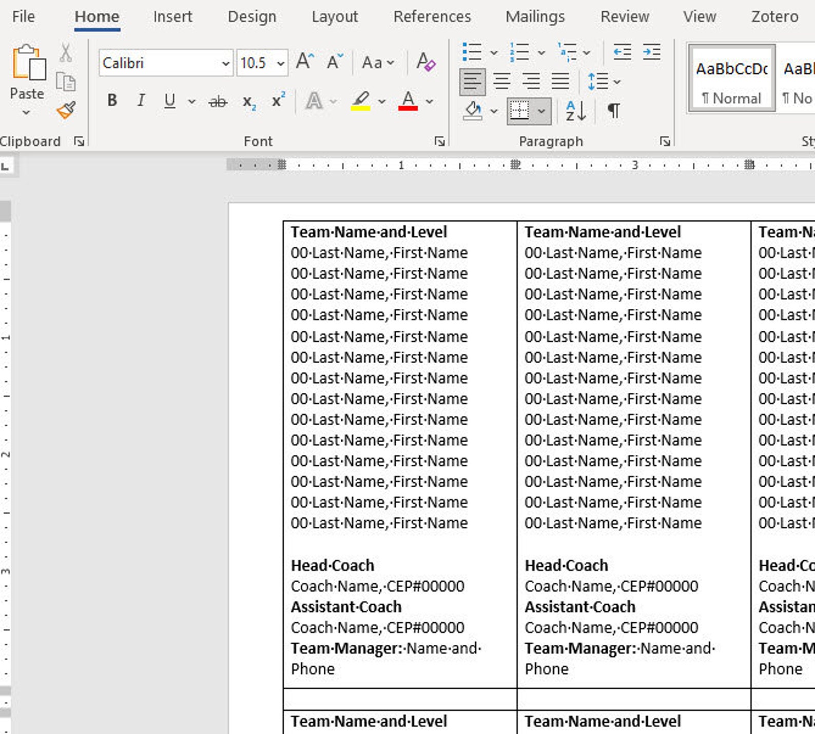 Sports Scoresheet Roster Label Word Template - BASIC - Etsy