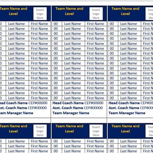 Sports Scoresheet Roster Label Word Template - With Color Banner and ...